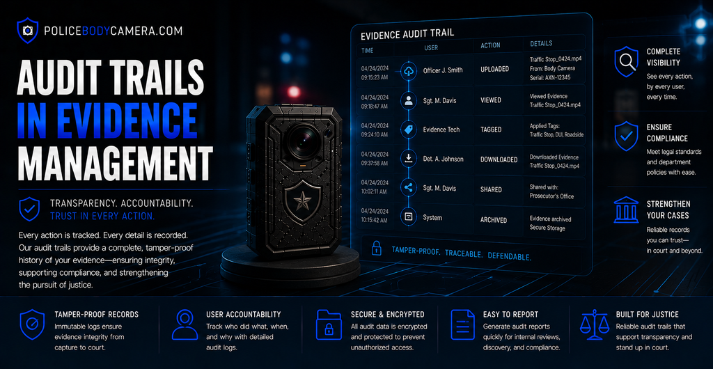 Audit Trails in Evidence Management – Police Body Cameras